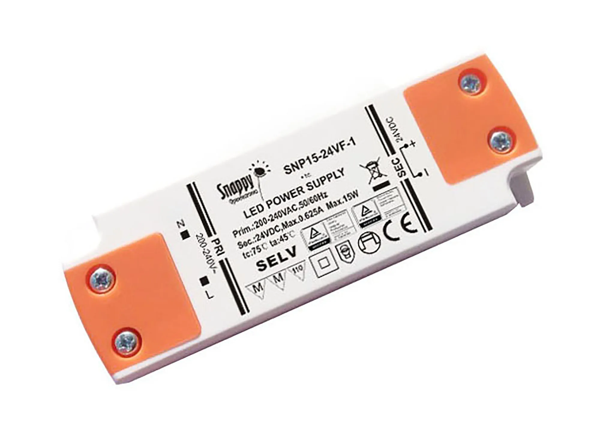 SNP200-24VL SNP Snappy SNP, 200W Constant Voltage Non-Dimmable LED Driver 24VDC 8.33A IP20 ...